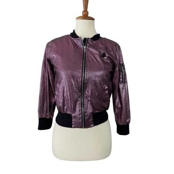 Disney | Jackets & Coats | Dsigned Disney Pink Shimmer Bomber Jacket ...